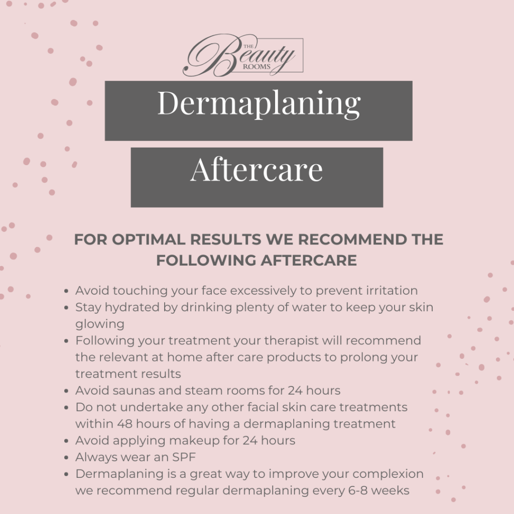 Dermaplaning Aftercare - Beauty Rooms